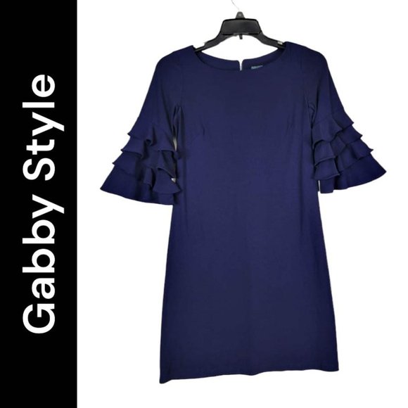 GABBY STYLE | Dresses | Gabby Style Women Navy Blue Stretch Sheath ...